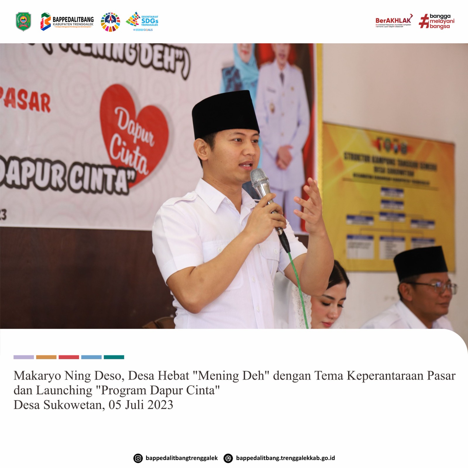 Makaryo Ning Desa, Desa Hebat dengan tema “Keperantaraan Pasar” & Launching Program “Dapur Cinta ...